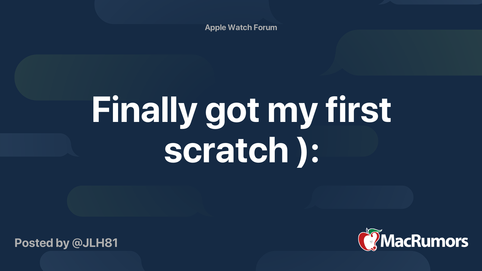 Finally got my first scratch ): | MacRumors Forums