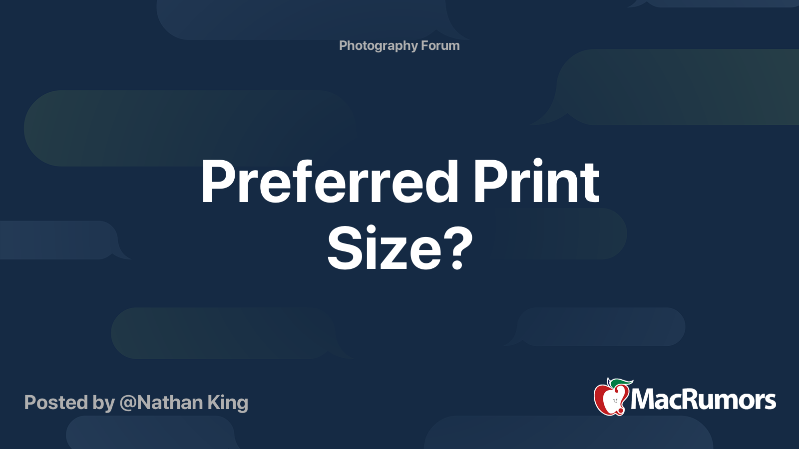 Preferred Print Size? | MacRumors Forums