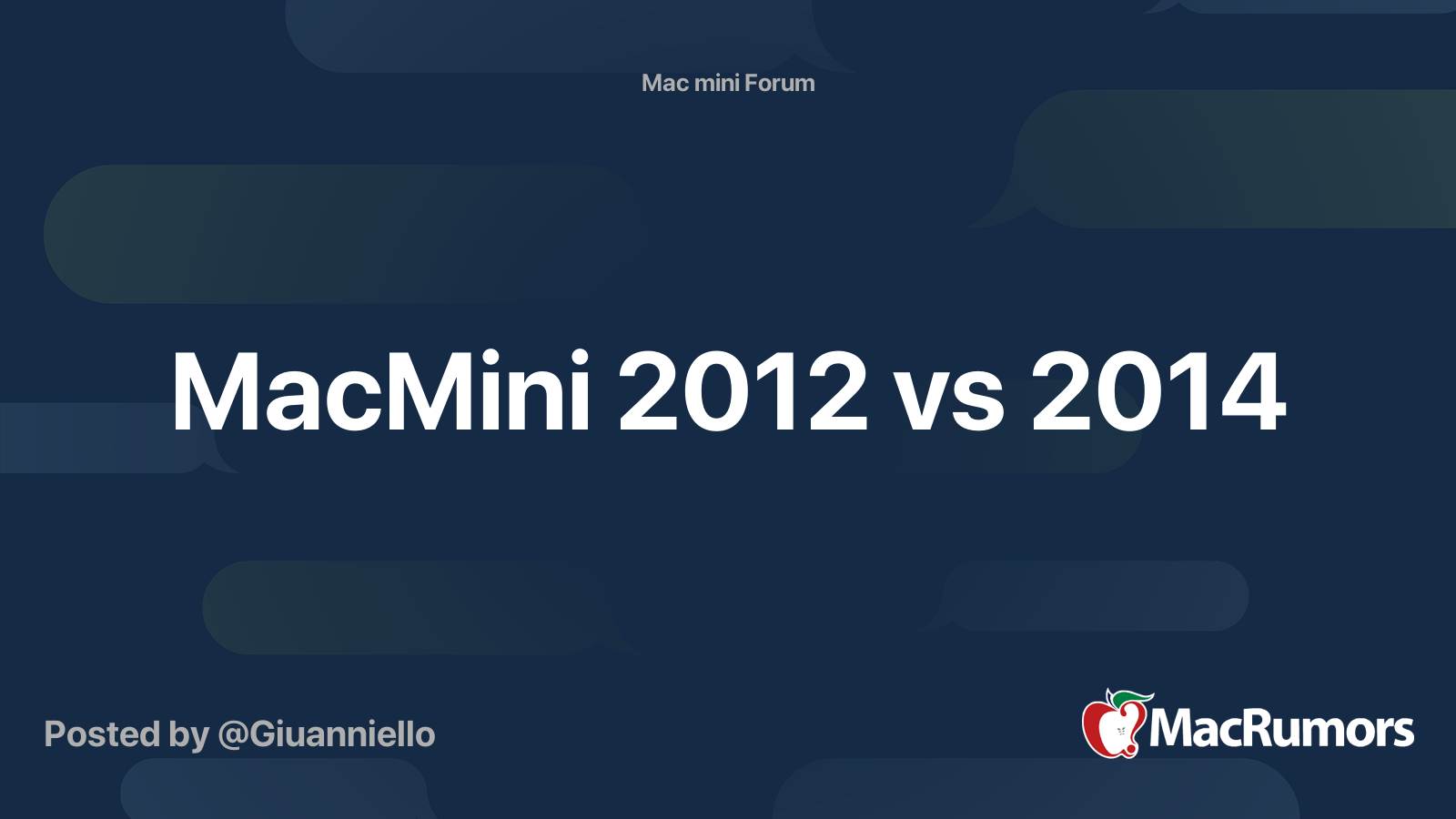 MacMini 2012 vs 2014 | MacRumors Forums