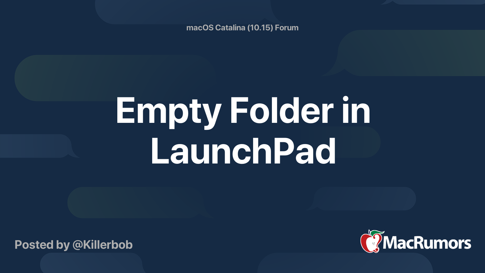 Empty Folder in LaunchPad | MacRumors Forums