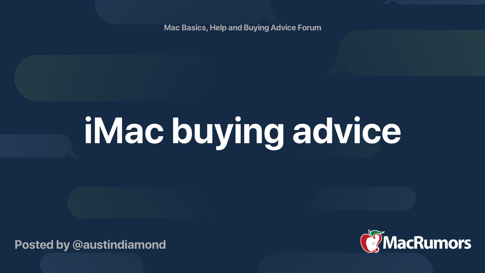 iMac buying advice | MacRumors Forums