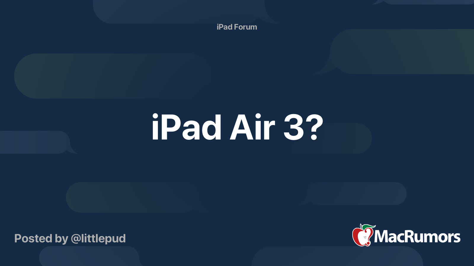 iPad Air 3? | MacRumors Forums