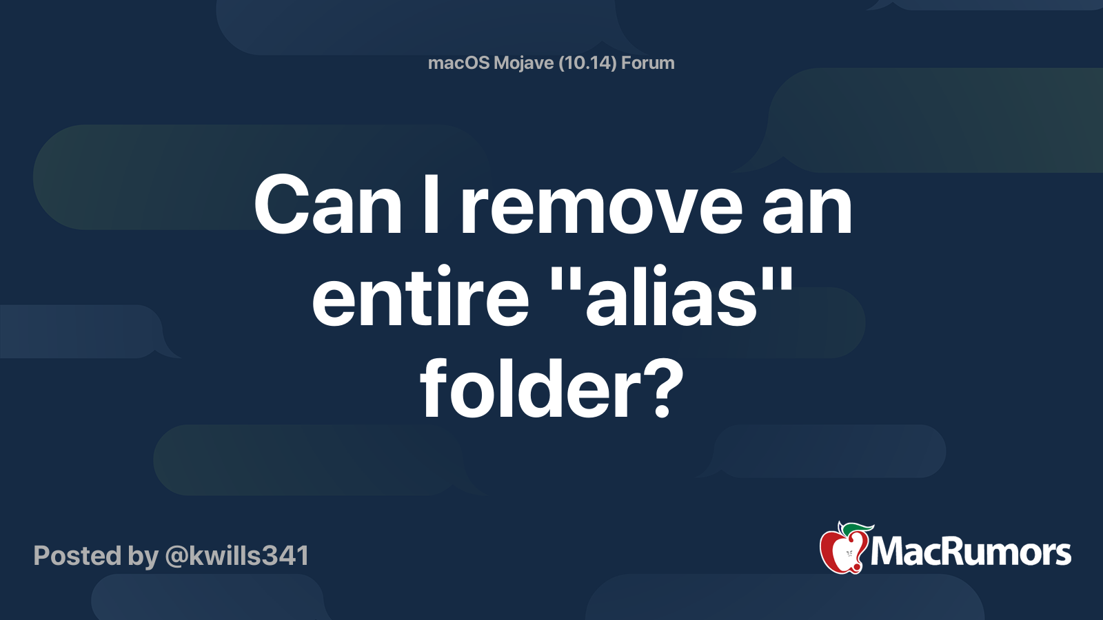 Can I remove an entire "alias" folder? | MacRumors Forums