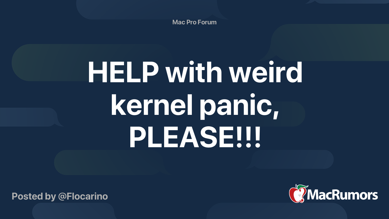 HELP with weird kernel panic, PLEASE!!! | MacRumors Forums