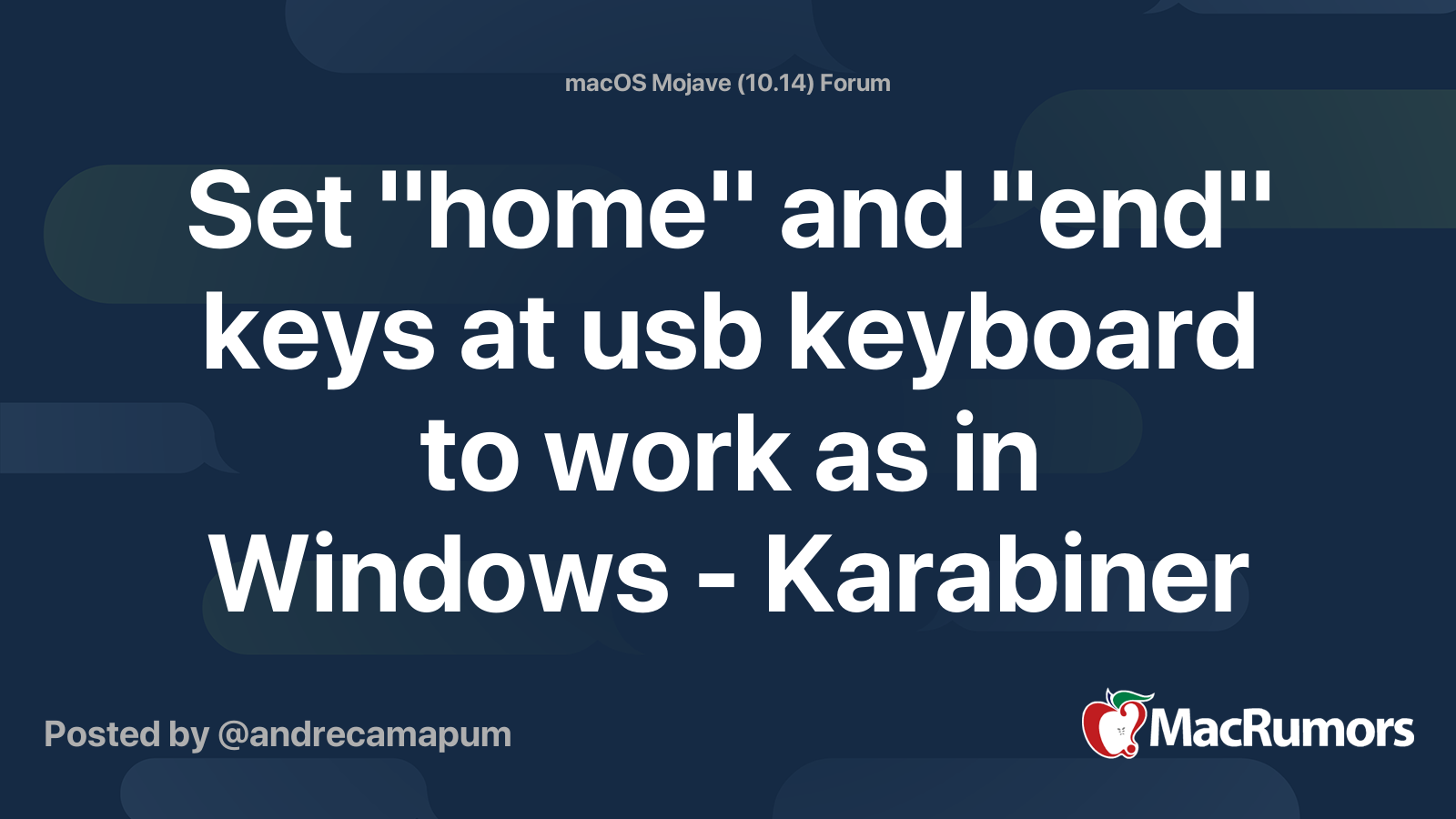 Set "home" and "end" keys at usb keyboard to work as in Windows - Karabiner n Keybindings dont ...