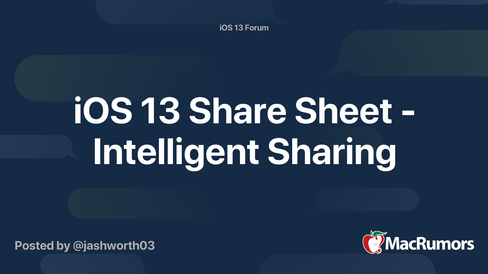 iOS 13 Share Sheet - Intelligent Sharing | MacRumors Forums
