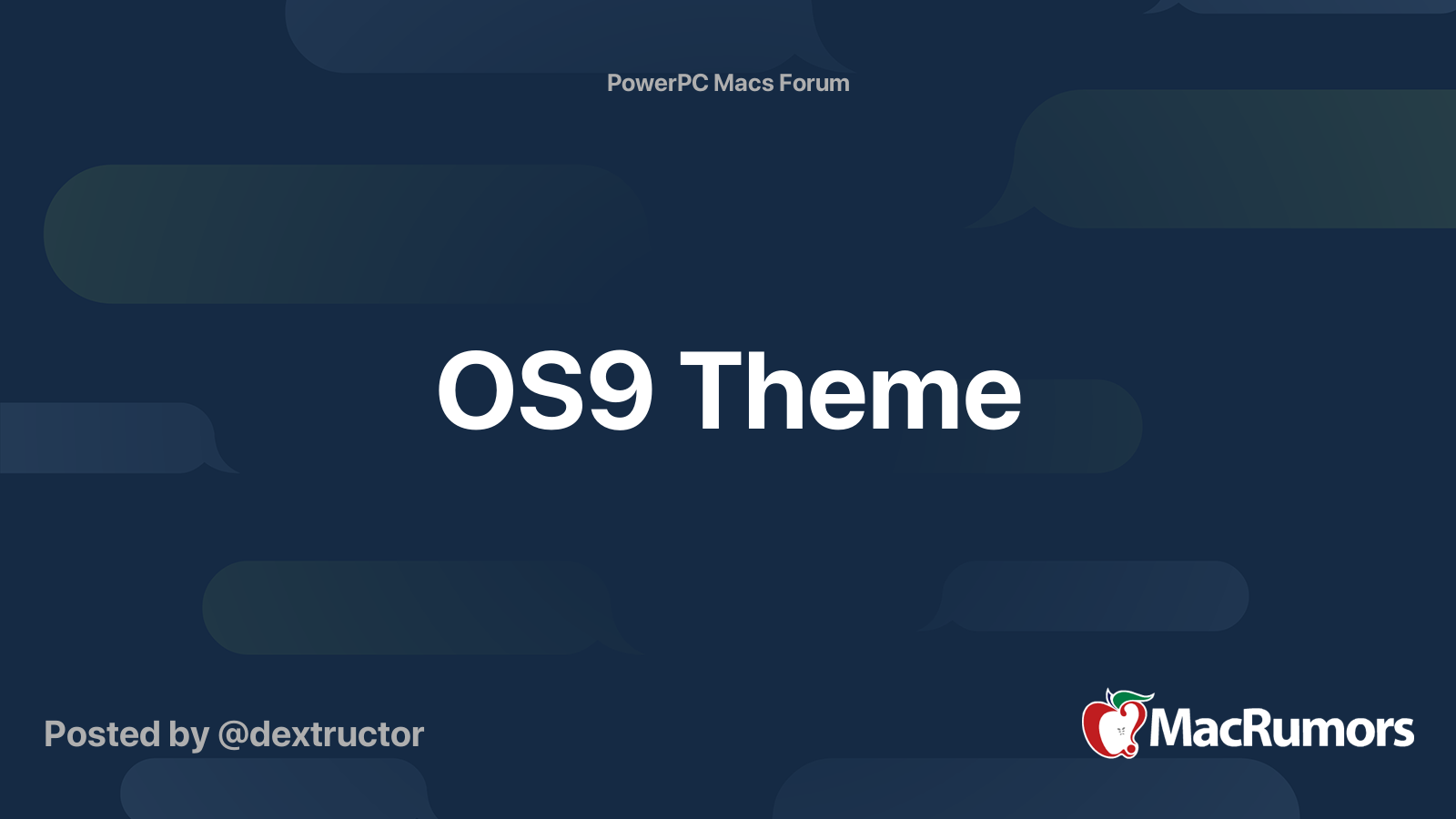 OS9 Theme | MacRumors Forums