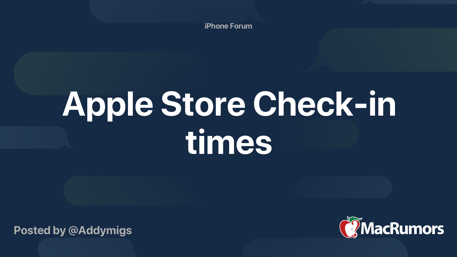 Apple Store Check-in times | MacRumors Forums