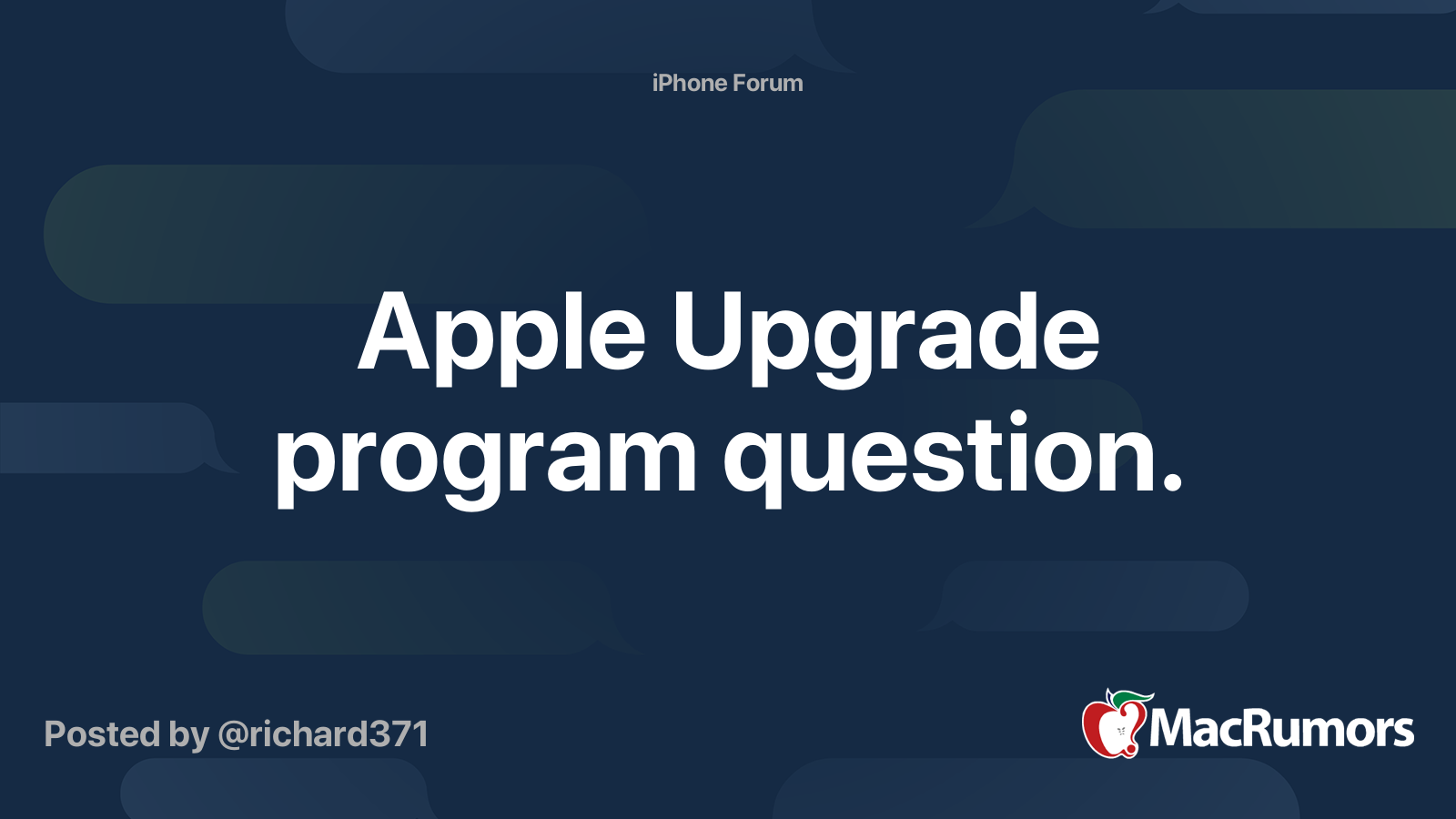Apple Upgrade program question. | MacRumors Forums