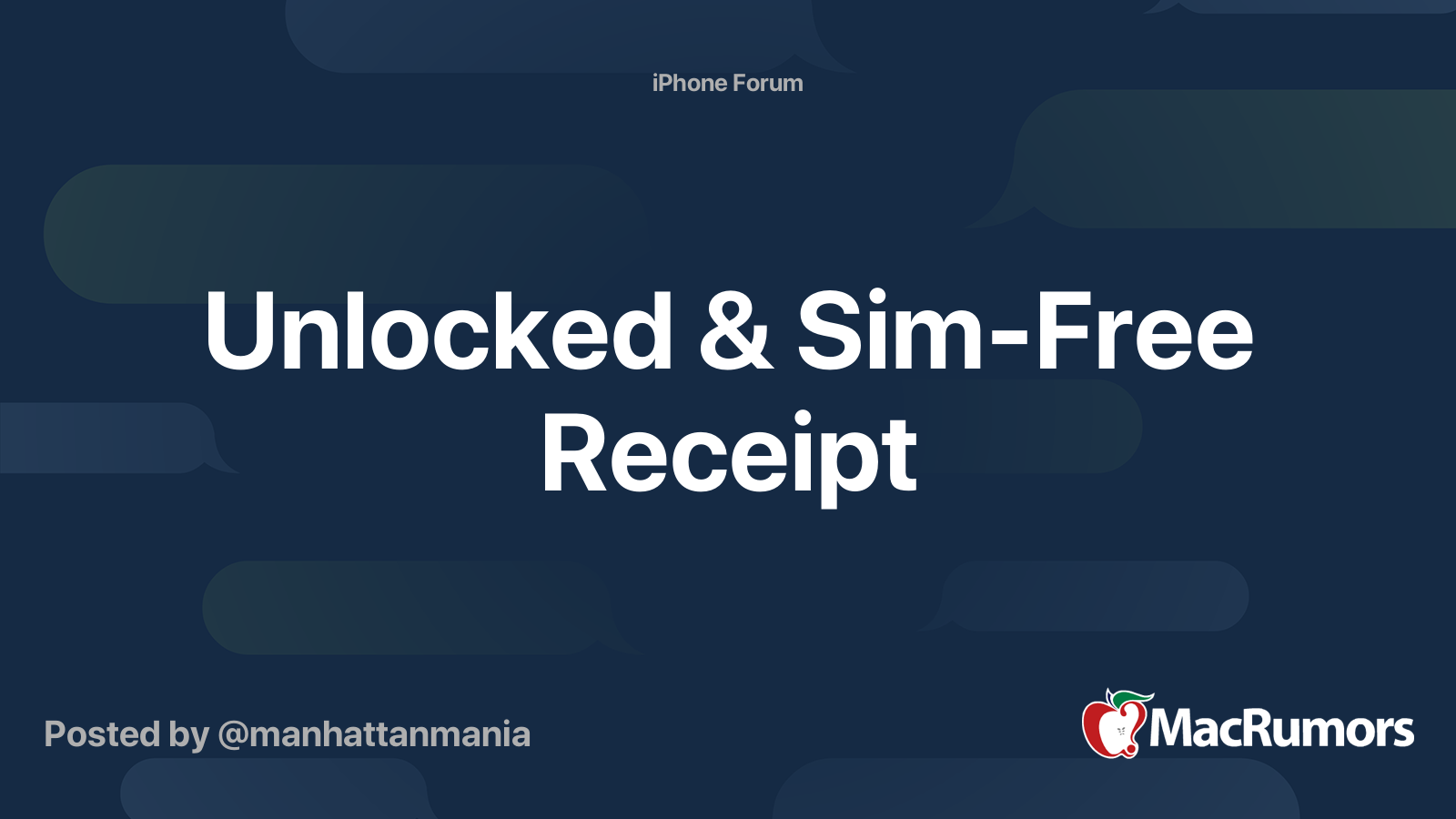 Unlocked & Sim-Free Receipt | MacRumors Forums