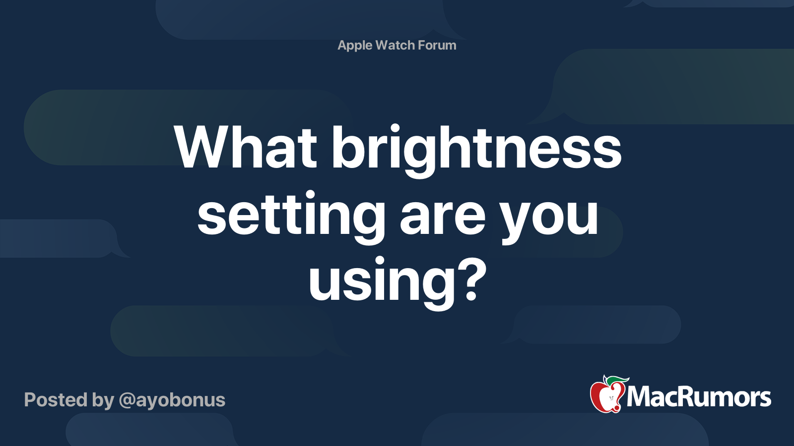 What brightness setting are you using? | MacRumors Forums
