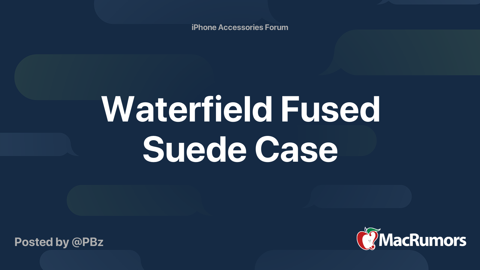 Waterfield Fused Suede Case | MacRumors Forums