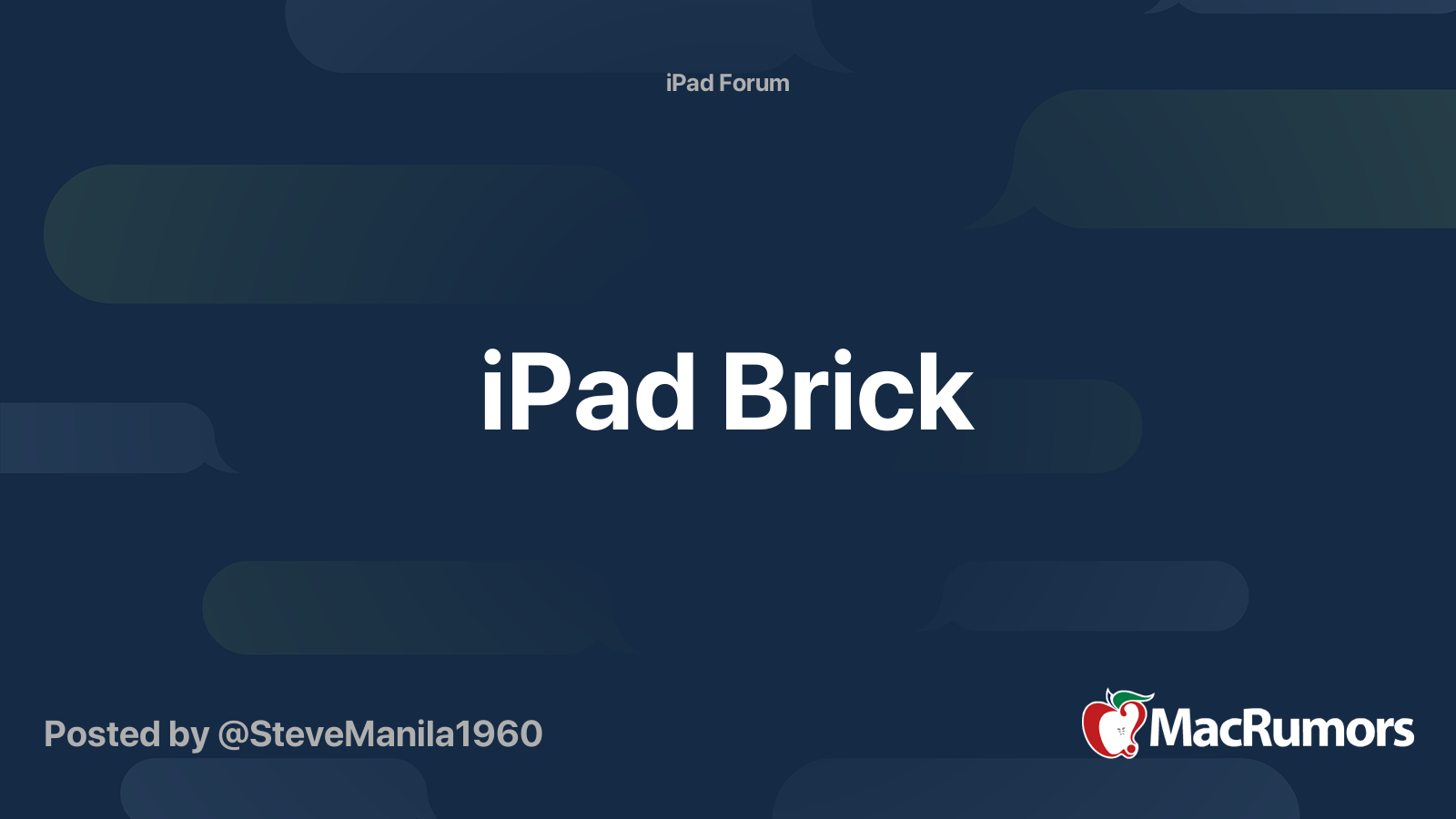 iPad Brick | MacRumors Forums