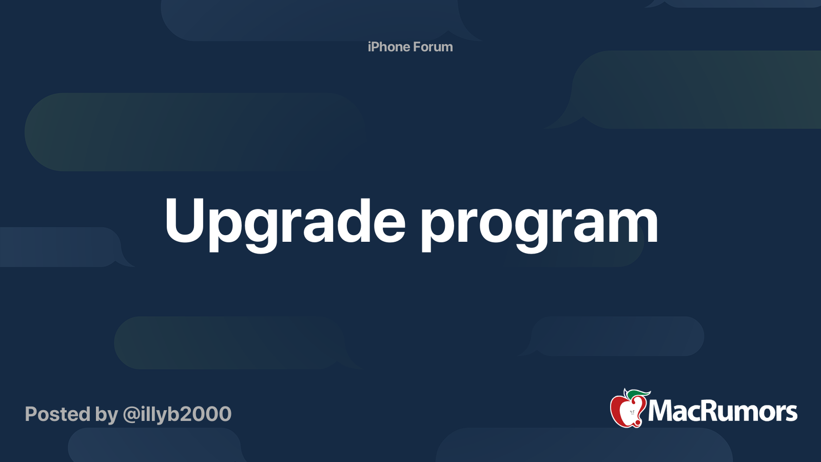 Upgrade program | MacRumors Forums