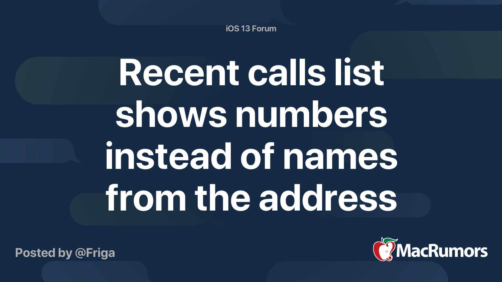 Recent calls list shows numbers instead of names from the address book for short calling numbers ...