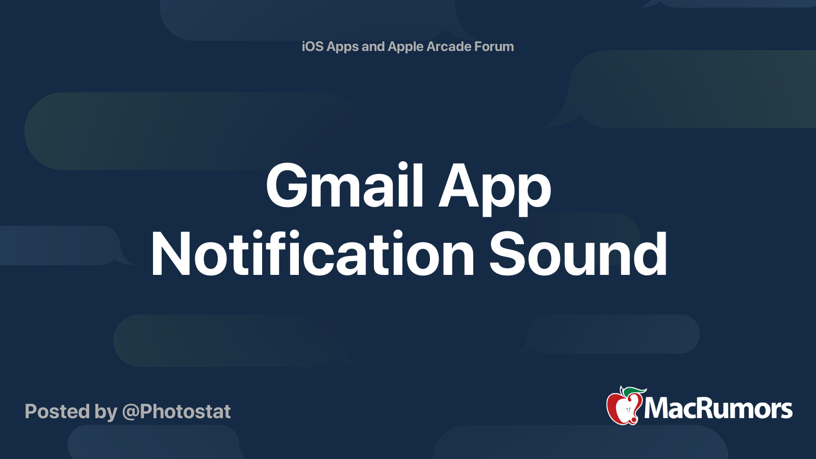 Gmail App Notification Sound | MacRumors Forums