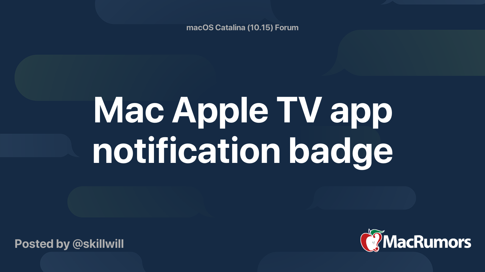 Mac Apple TV app notification badge | MacRumors Forums
