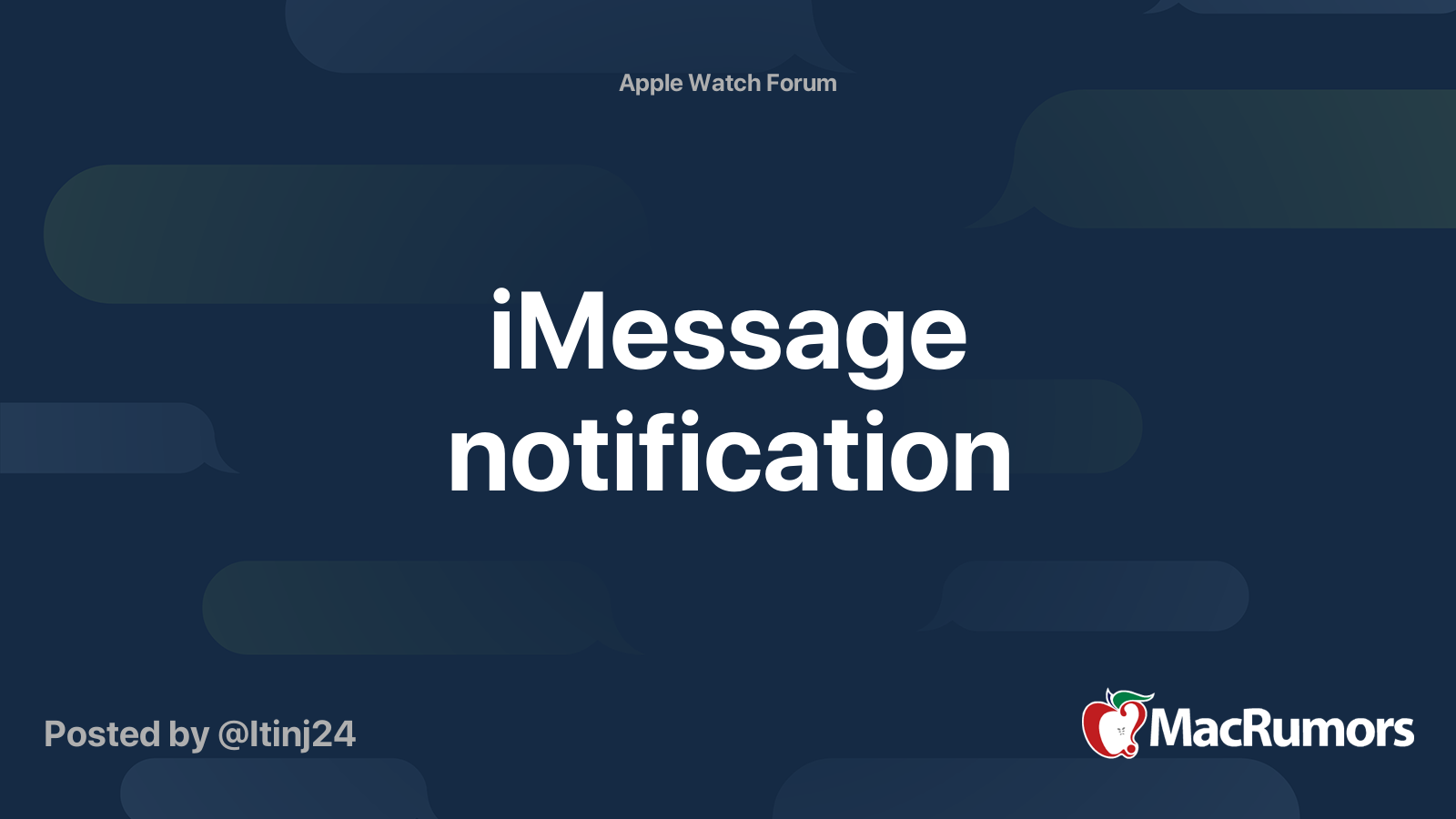 iMessage notification | MacRumors Forums