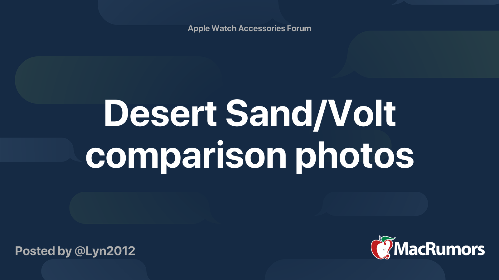 Desert Sand/Volt comparison photos | MacRumors Forums
