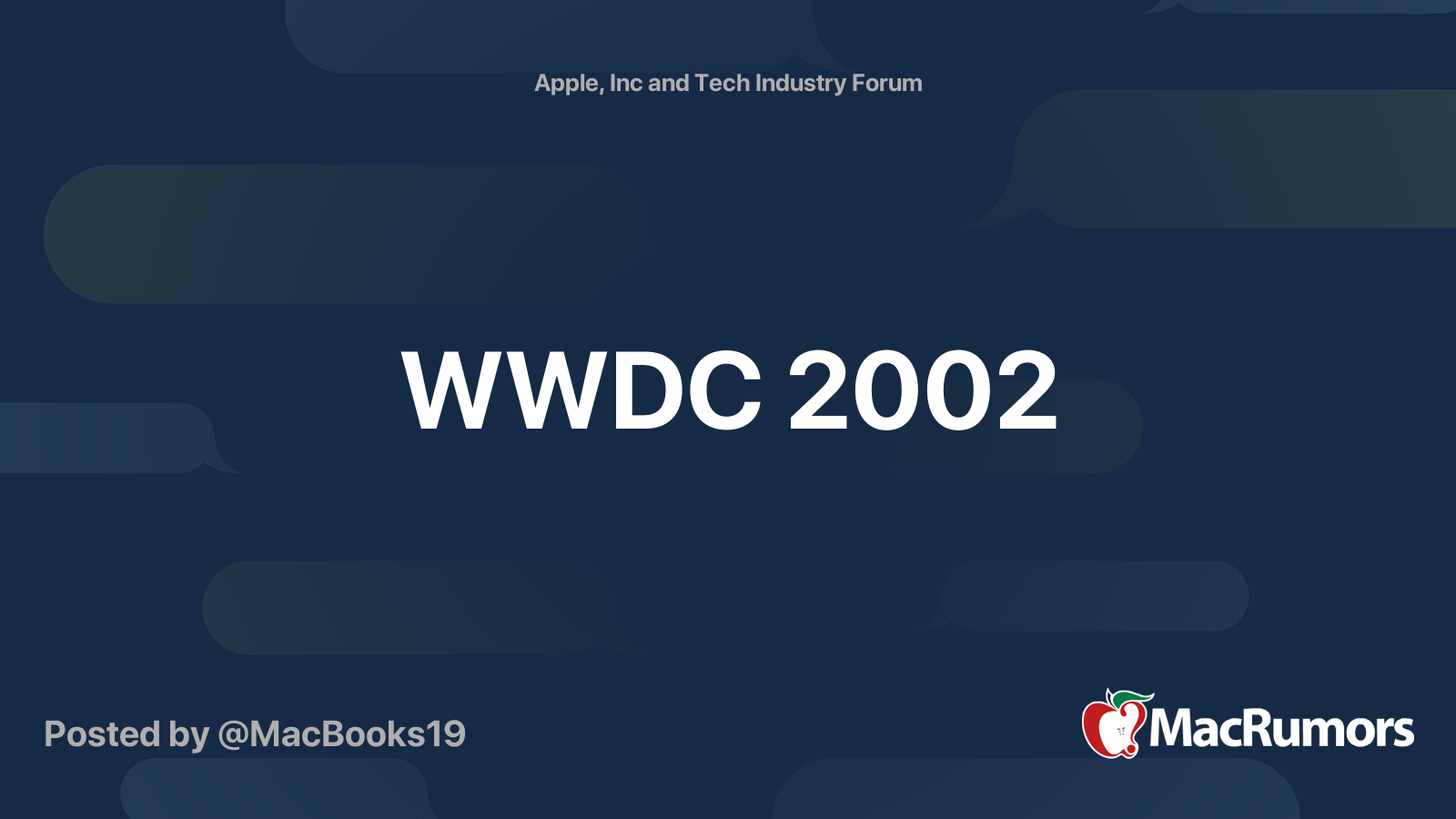 WWDC 2002 | MacRumors Forums