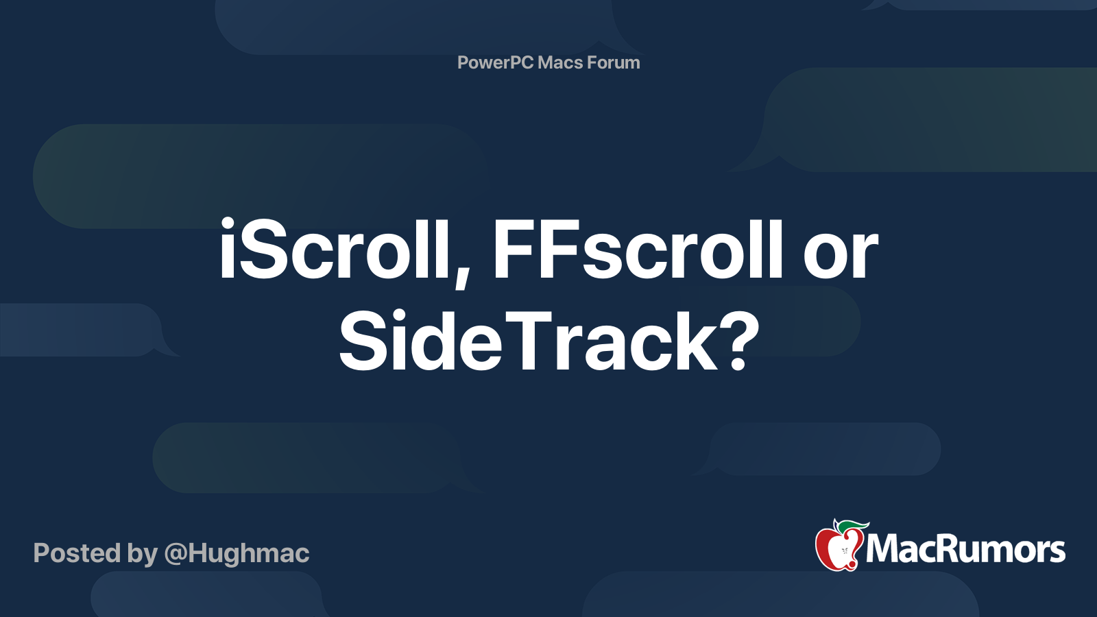 iScroll, FFscroll or SideTrack? | MacRumors Forums