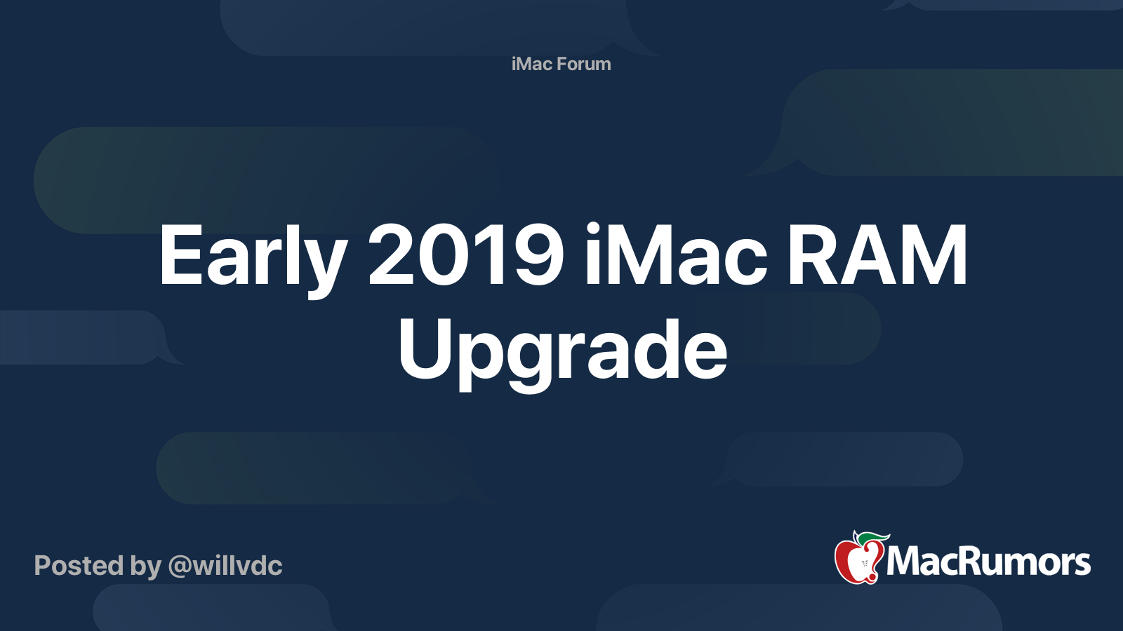 Early 2019 iMac RAM Upgrade | MacRumors Forums