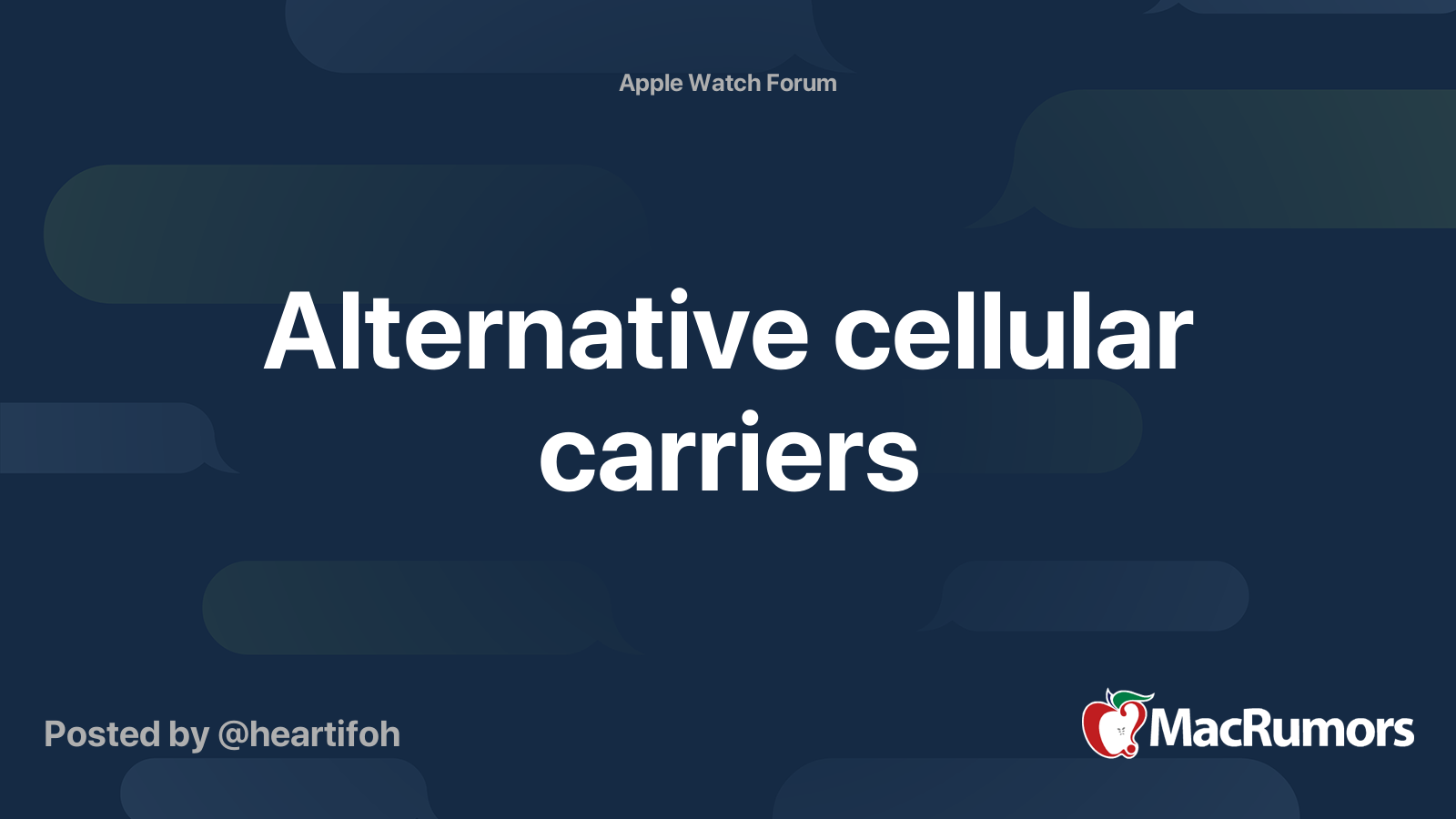 Alternative cellular carriers | MacRumors Forums