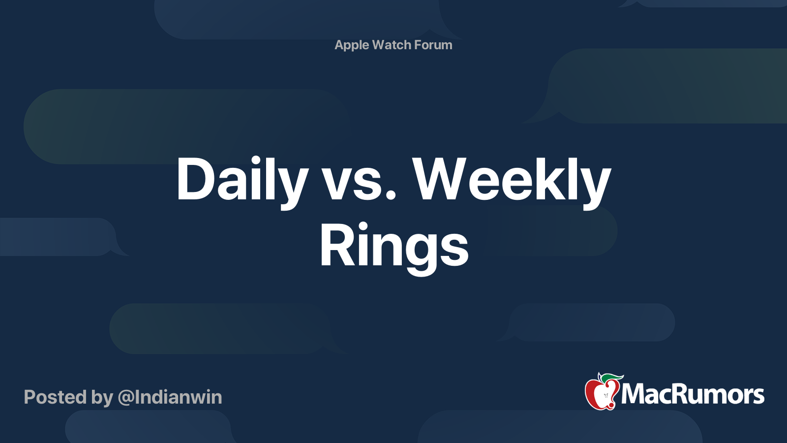 Daily vs. Weekly Rings | MacRumors Forums