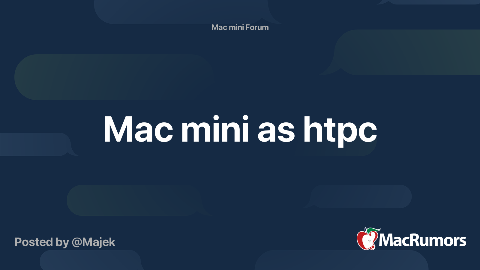 Mac mini as htpc | MacRumors Forums