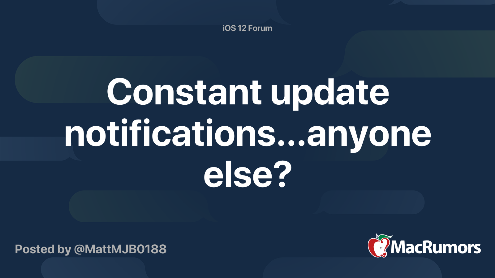 Constant update notifications...anyone else? | MacRumors Forums