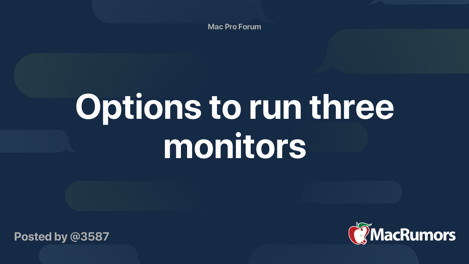 Options to run three monitors | MacRumors Forums