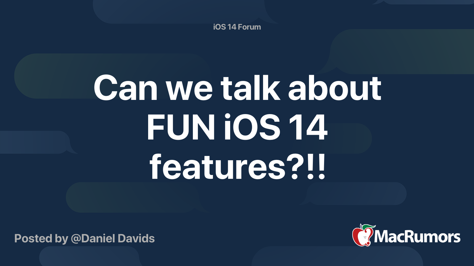Can we talk about FUN iOS 14 features?!! | MacRumors Forums