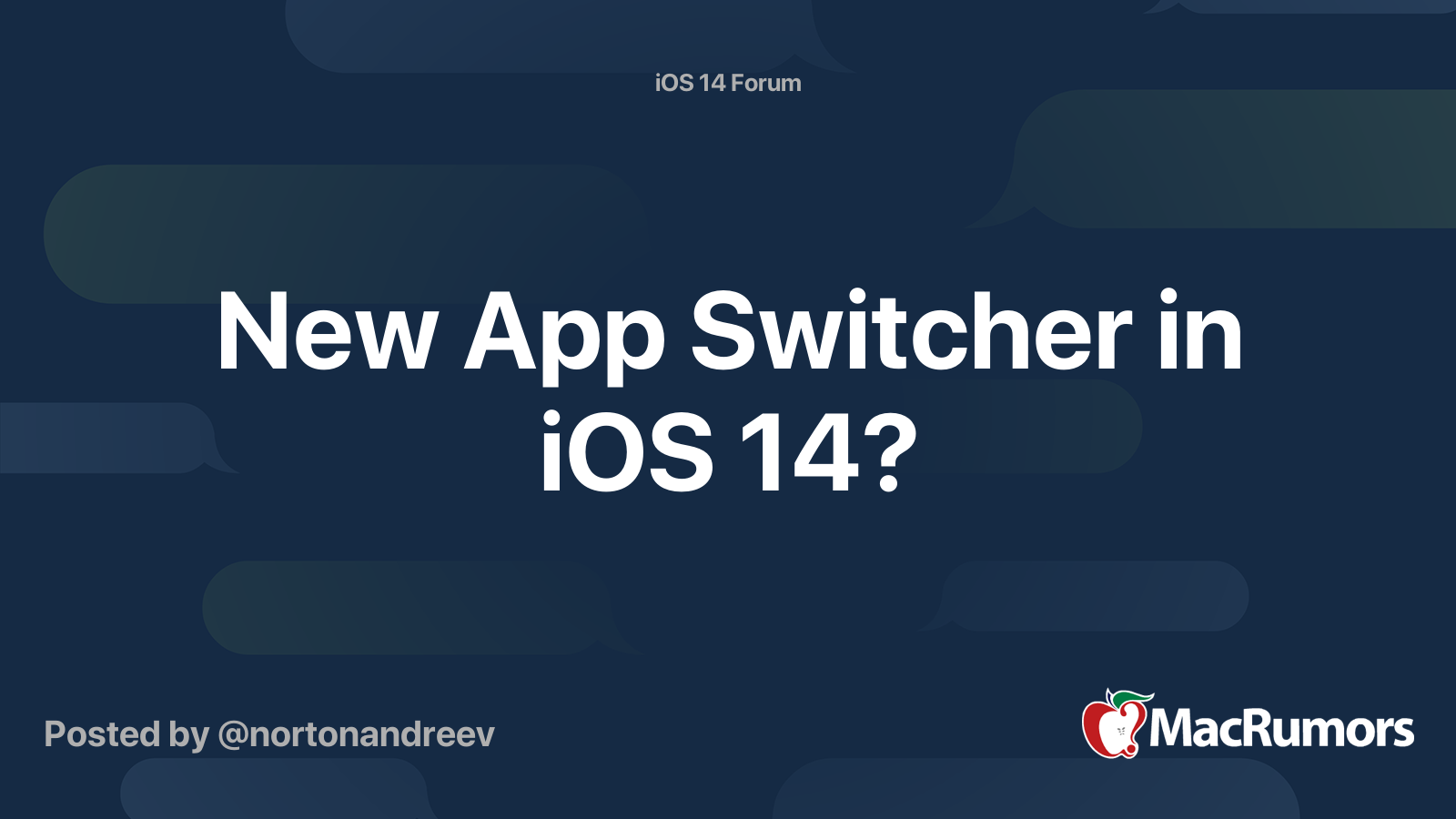 New App Switcher in iOS 14? | MacRumors Forums