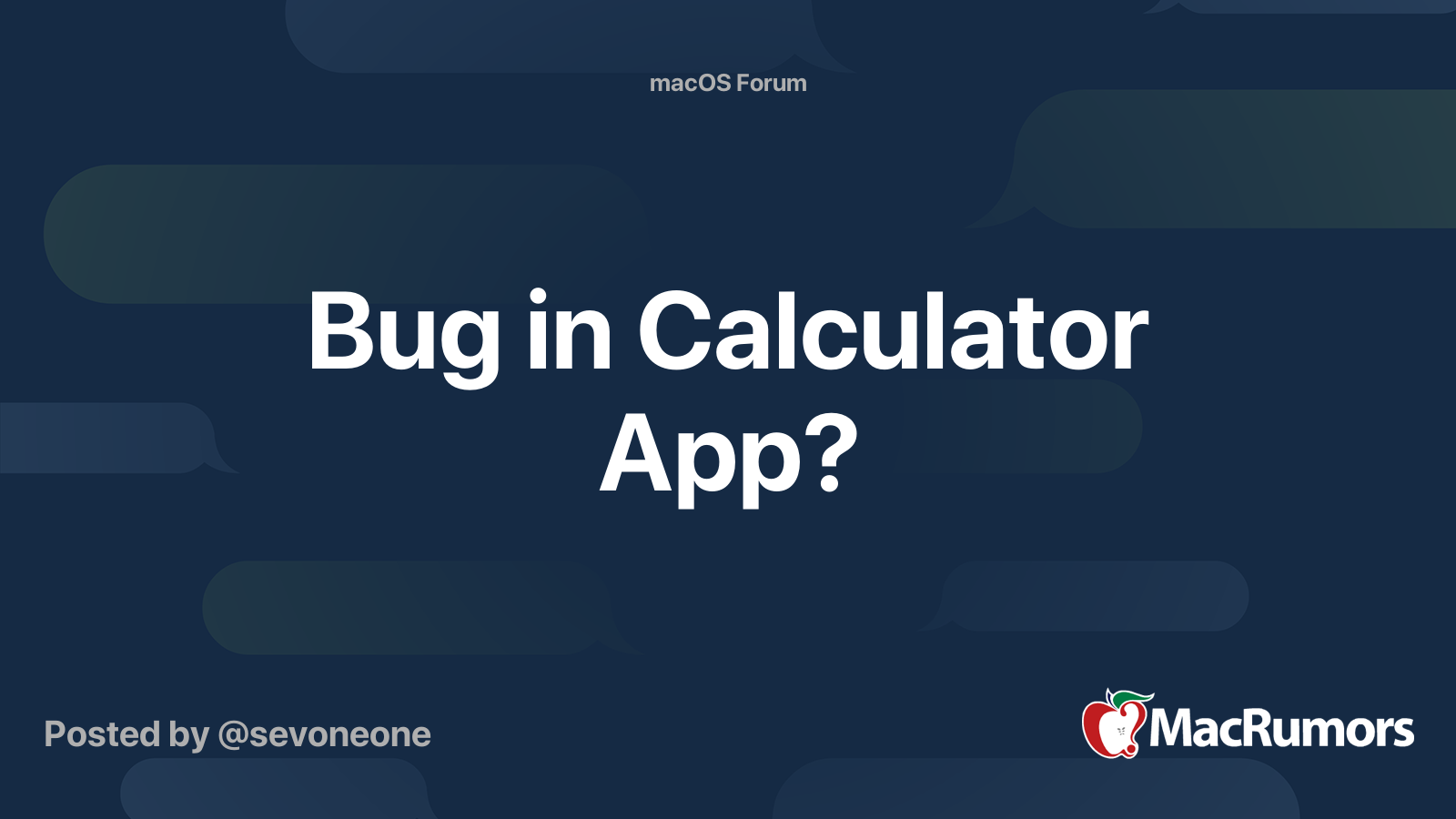 Bug in Calculator App? | MacRumors Forums