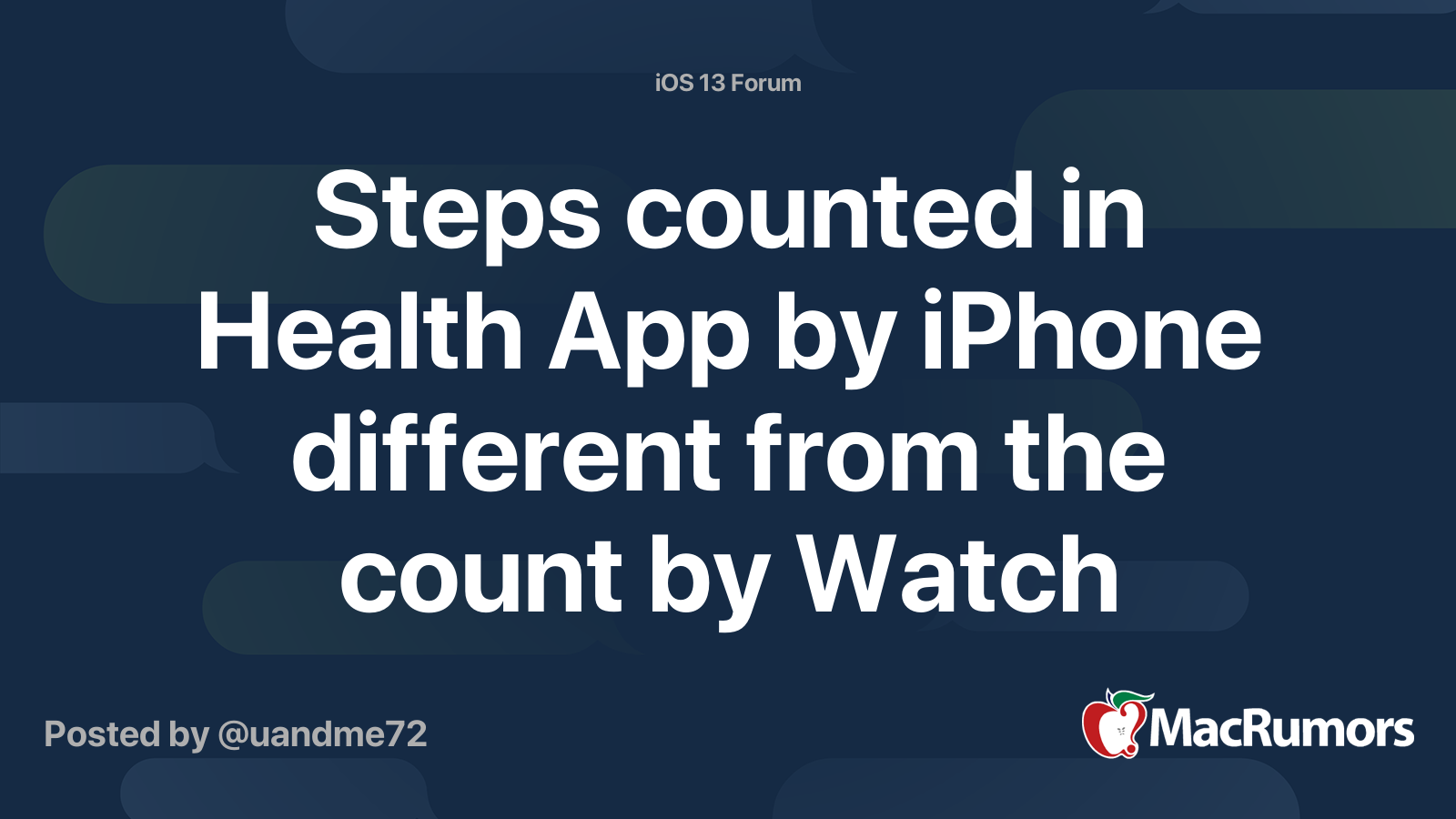 Steps counted in Health App by iPhone different from the count by Watch carried along with ...