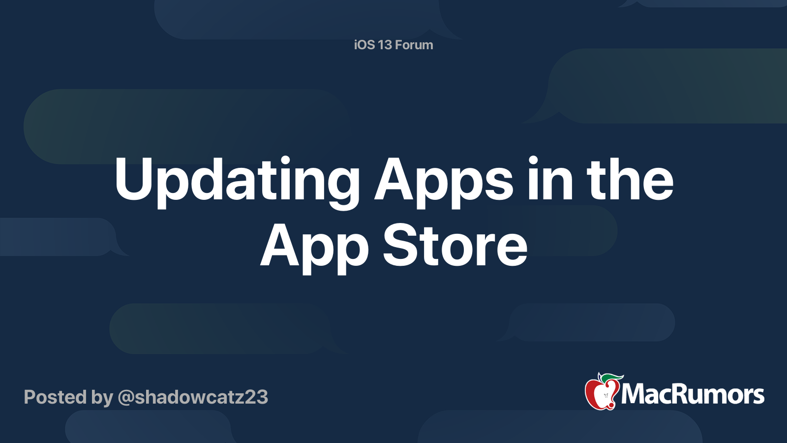 Updating Apps in the App Store | MacRumors Forums