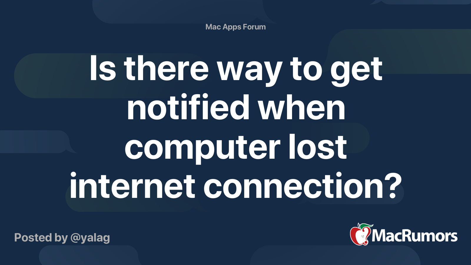 Is there way to get notified when computer lost internet connection ...