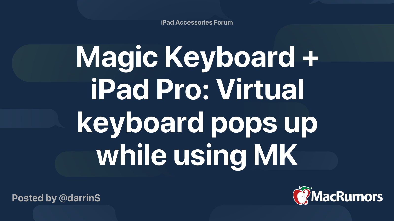 Magic Keyboard Ipad Pro Virtual Keyboard Pops Up While Using Mk Macrumors Forums
