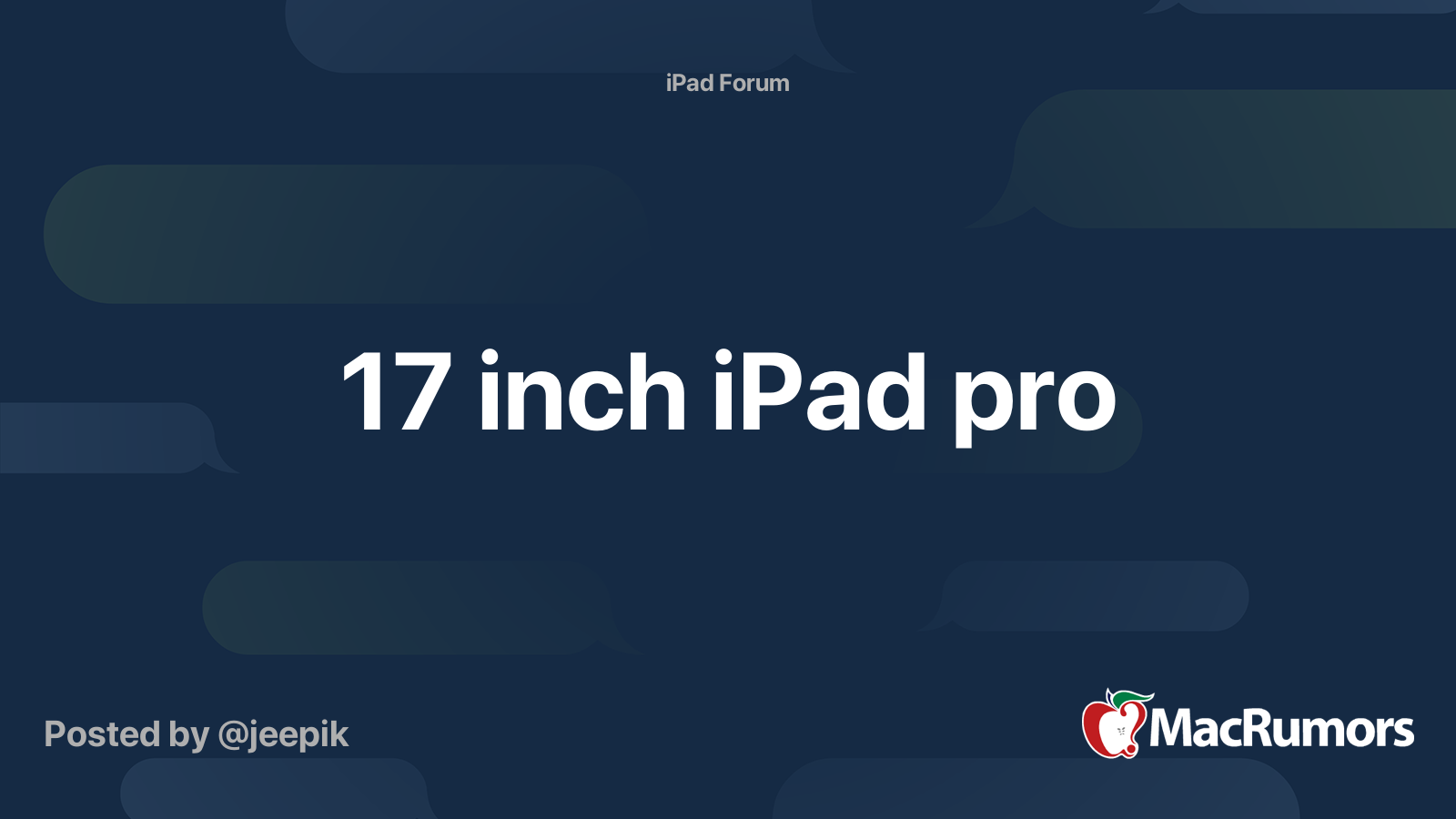17 inch iPad pro | MacRumors Forums