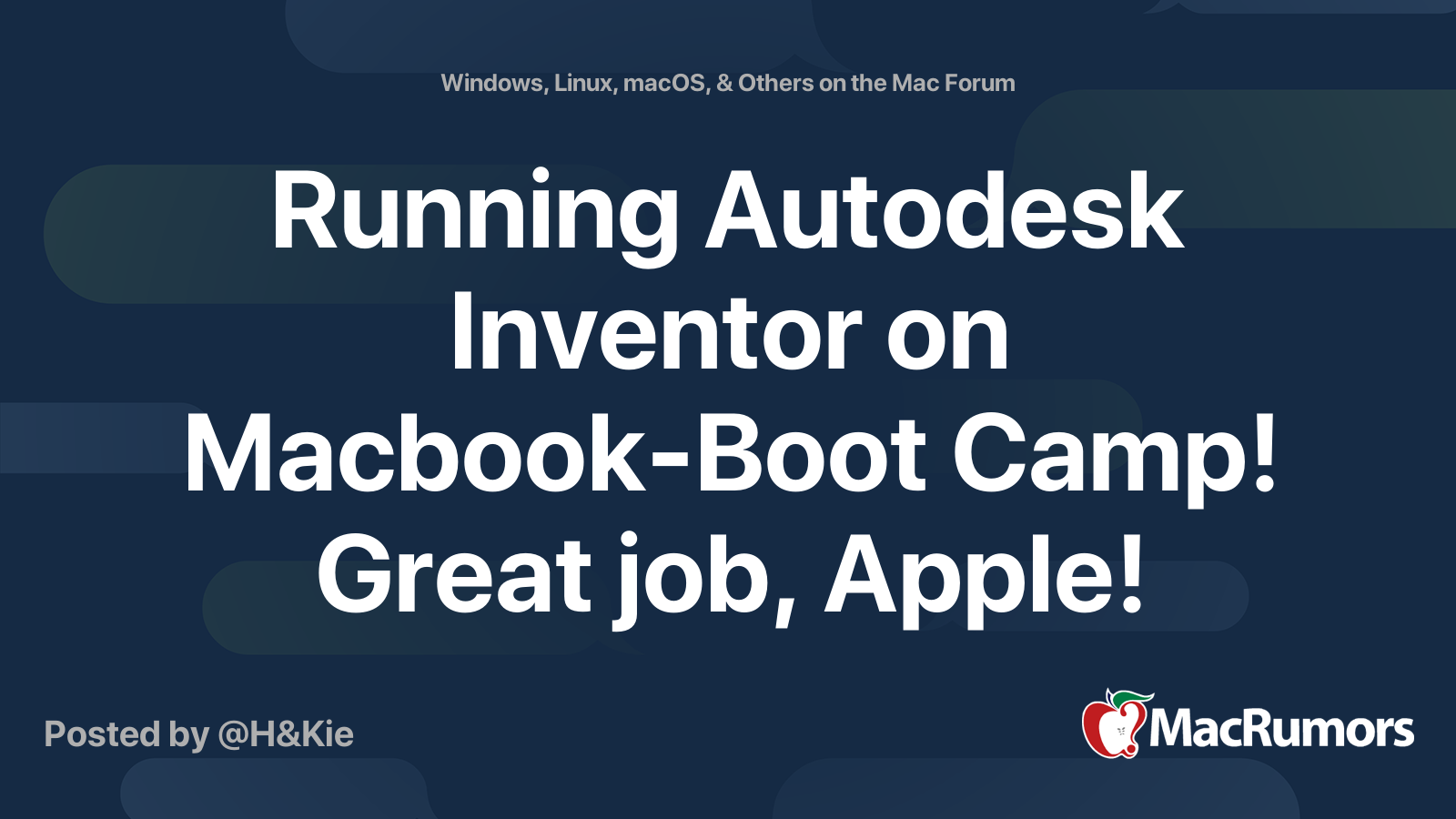 Running Autodesk Inventor on Macbook-Boot Camp! Great job, Apple ...