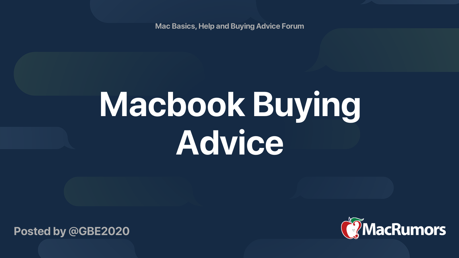 Macbook Buying Advice | MacRumors Forums