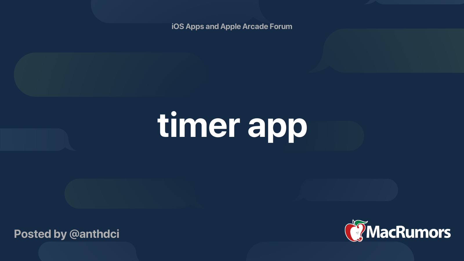 timer app | MacRumors Forums