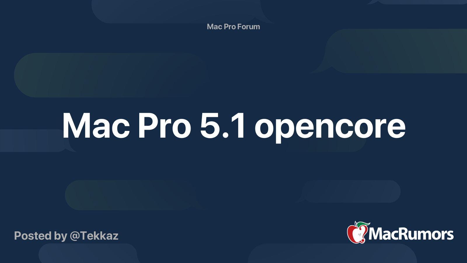 Mac Pro 5.1 opencore | MacRumors Forums