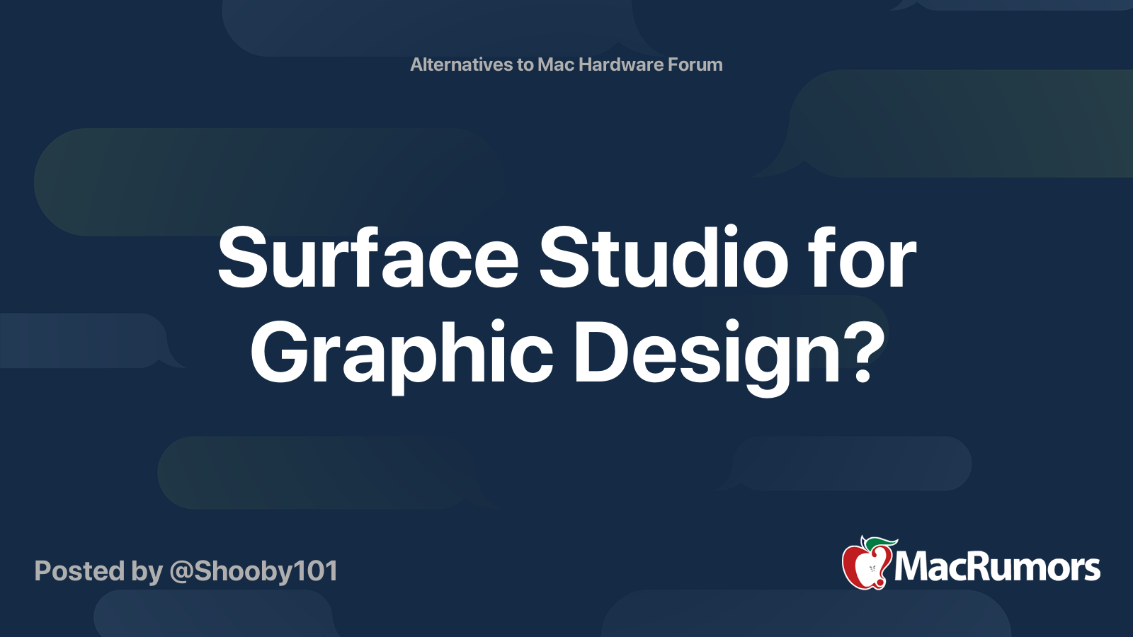 Surface Studio for Graphic Design? | MacRumors Forums