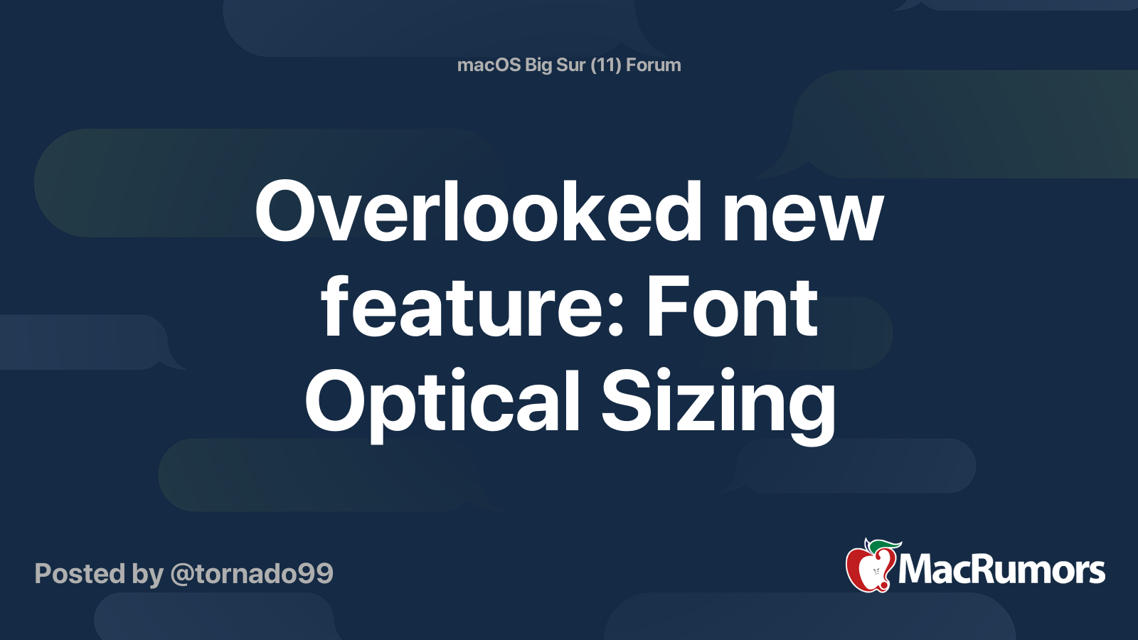 Overlooked new feature: Font Optical Sizing | MacRumors Forums