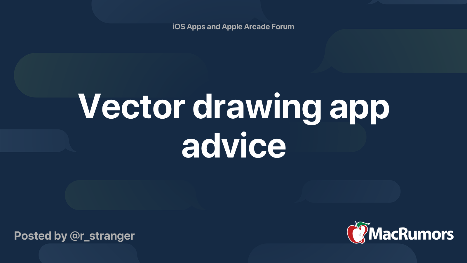 Vector drawing app advice | MacRumors Forums