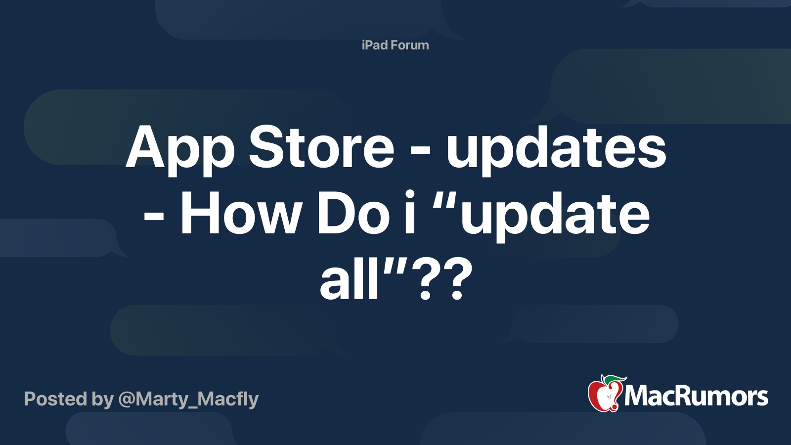 App Store Updates How Do I “update All” Macrumors Forums