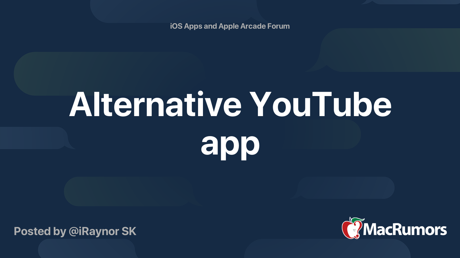 Alternative YouTube app | MacRumors Forums