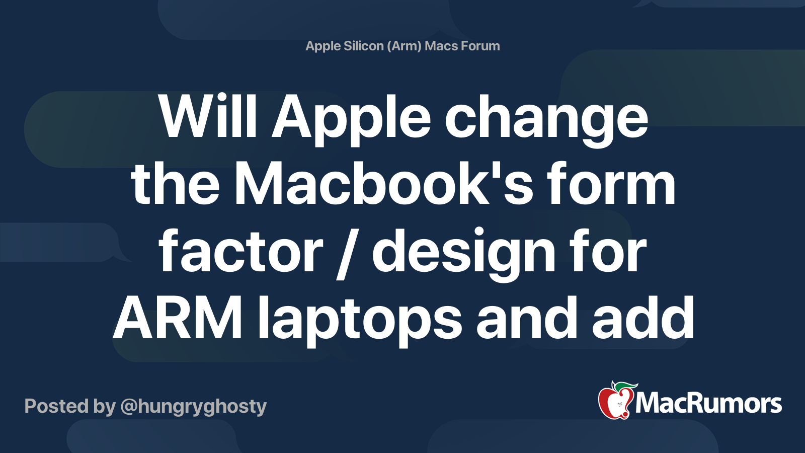 Will Apple change the Macbook's form factor / design for ARM laptops ...