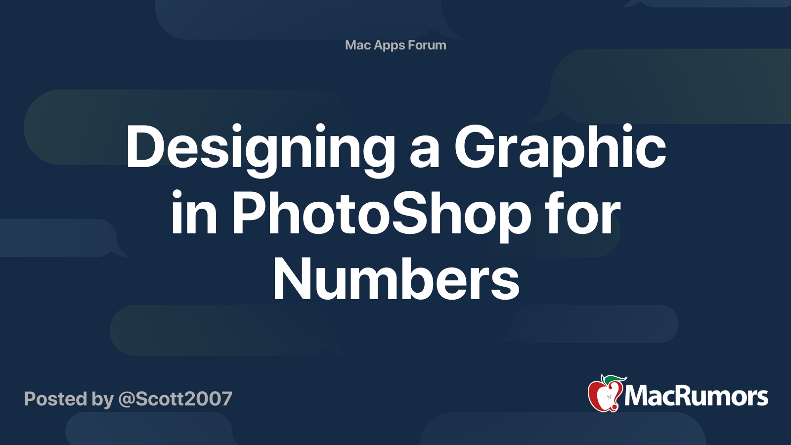 Designing a Graphic in PhotoShop for Numbers | MacRumors Forums